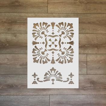 Stencil Arte Barroca - Molde Vazado Decoração Pintura R-8094 - Stencil ...