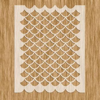 Stencil Escama De Peixe - Molde Vazado Decoração R-8057 - Stencil Flex ...