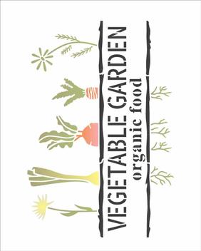Stencil OPA 20x25 cm - 3388 - FARMHOUSE VEGETABLE GARDEN - OPA CRIANDO ...