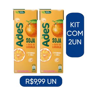 Suco Bebida a Base de Soja Original KIT 2UN 1 Litro - Ades LARANJA ...