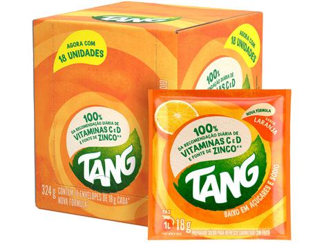 Suco em Pó Tang Refresco Laranja Caixa com 18 Unidades de 18g - Suco ...