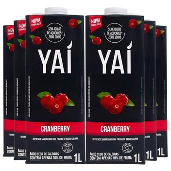 Suco Yaí Sabor Cranberry Zero Sódio Sem Açúcar 1000Ml 6 Un - Suco ...