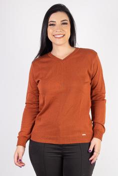 Suéter feminino de malha gola V 60004 - Domizia - Suéter Feminino ...