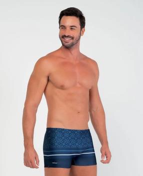 Sunga Boxer Box Adulta Verão Praia Com Forro e Cordão Interno Estampada ...