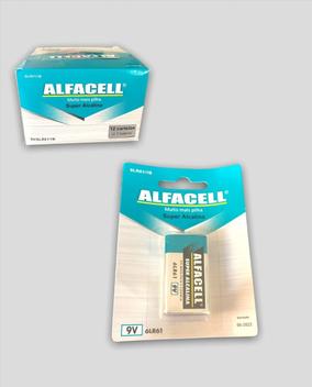 Super Bateria Alcalina Alfacell 9v Lote C/12 Unidades - Bateria ...