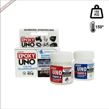 Super Cola Epoxi Alta Temperatura Transparente Pega Tanque - UNO ...