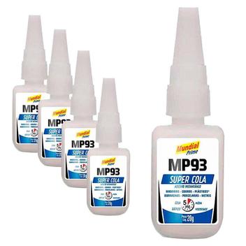 Super Cola Instantânea 20 g MP93 5 Unidades MUNDIAL PRIME - Cola Branca ...