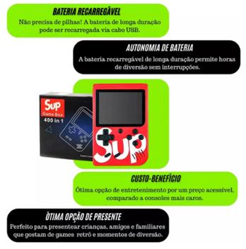 Super Mini Game 400 Jogos em 1 Aparelho Branco - Minigame - Magazine Luiza