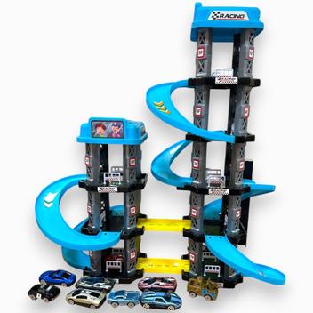 Super Pista Com Garagem E Carrinhos Para Corrida Emocionante - JOKA COMMERCE - Pistas de ...