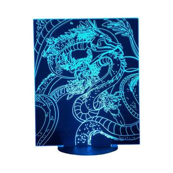 Super Saiyajin Goku Vegeta LED Nightlight Acrílico Stand 3D Ilusão ...