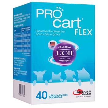 Suplemento Agener União Procart Flex para Cães e Gatos 40 Cápsulas ...