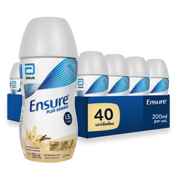 Suplemento Alimentar Ensure Plus Advance 220ml - Kit 40 Uni. - Abbott ...
