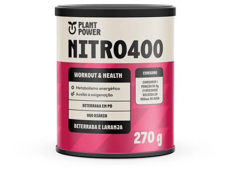Suplemento Alimentar Nitro400 Beterraba e Laranja Plant Power Lata 270g ...