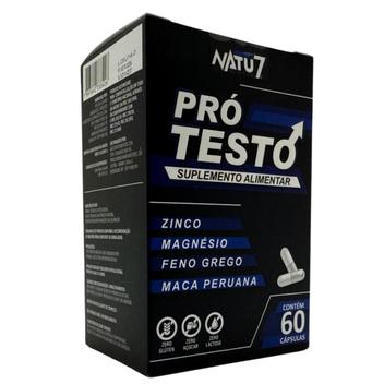 Suplemento Alimentar Pró Test 60 cápsulas Magnésio Zinco Cafeína Sem ...
