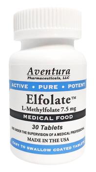 Suplemento Aventura Pharmaceuticals ELFOLATE 7,5 mg 30 comprimidos ...