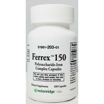 Suplemento Breckenridge Ferrex 150 - Polissacarídeo de Ferro Complex ...