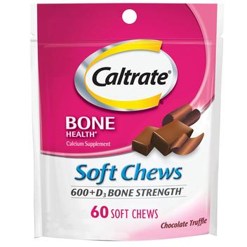 Suplemento Caltrate Soft Chews 600 mg de cálcio + D3 60 unidades ...