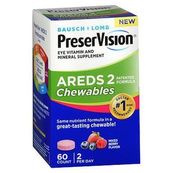 Suplemento Chewable Bausch + Lomb PreserVision Areds 2 Mixed Berries 60 ...