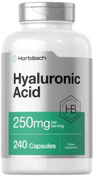 Suplemento de Ácido Hialurônico Horbäach - 250mg, 240 Cápsulas ...