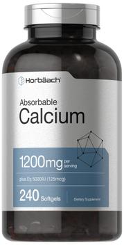 Suplemento de Cálcio Horbäach 1200mg com Vitamina D3 - 240 Cápsulas ...