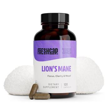 Suplemento de extrato de cogumelo FreshCap Lions Mane 120 cápsulas ...