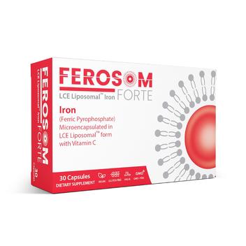 Suplemento de ferro FEROSOM FORTE LCE Lipossomal 30mg com vitamina C ...
