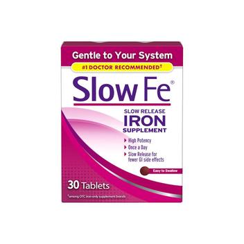 Suplemento de ferro Slow Fe 45 mg 30 comprimidos (pacote de 3 ...