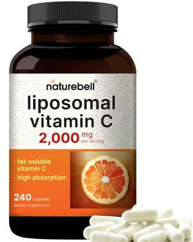 Suplemento de Vitamina C Lipossomal NatureBell - 2000mg - 240 Cápsulas ...