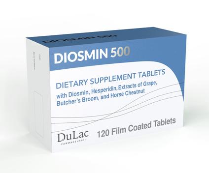 Suplemento Dulàc Diosmin 500 Hemorrhoid Leg Vein 120 comprimidos ...