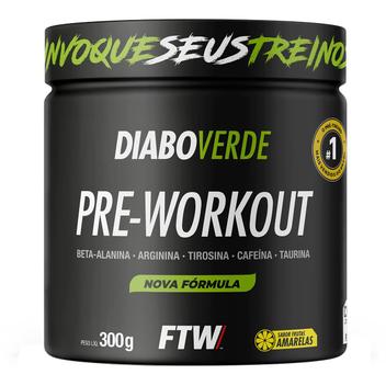Suplemento Em Pó Pre Treino Pre Workout Pote 300g DIABO VERDE - FTW ...