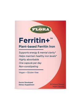 Suplemento Flora Iron Ferritin - 30 Cápsulas à Base de Plantas ...