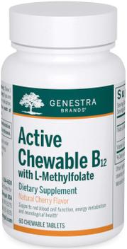 Suplemento Genestra Brands Active Chewable B12 com L-metilfolato ...
