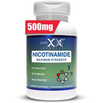 Suplemento Genex Formulas Nicotinamida 500 mg Vitamina B3 100 cápsulas ...