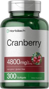 Suplemento Horbäach Cranberry Pills 4800mg 300 Cápsulas Gelatinosas ...