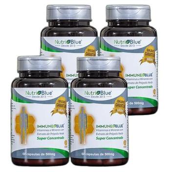 Suplemento Immuneblue 60 Cápsulas De 500G - Kit 4 Unidades - Nutriblue ...