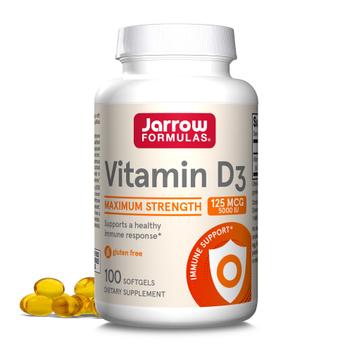 Suplemento Jarrow Formulas - Vitamina D3 125 mcg (5000 UI) - Vitaminas ...
