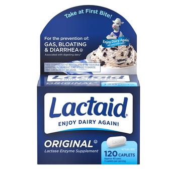 Suplemento Lactaid Original Strength Lactose Intolerance 120ct ...