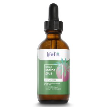 Suplemento LIFE-FLO Liquid Iodine Plus 150mcg - Para Saúde da Tireoide ...