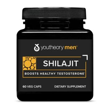 Suplemento Masculino Youtheory Shilajit - 250mg - 60 Cápsulas Vegetarianas - Multivitamínico ...