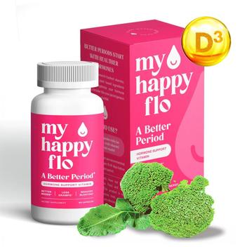 Suplemento My Happy Flo PMS Support para mulheres 60 cápsulas ...