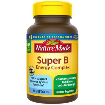 Suplemento Nature Made Super B Energy Complex - 60 Cápsulas - Vitaminas ...
