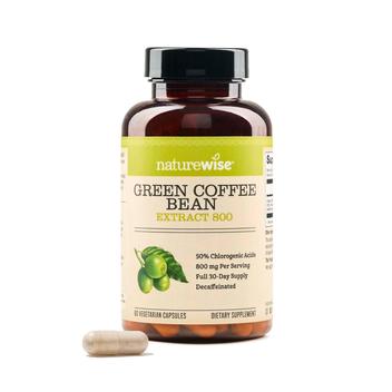 Suplemento NatureWise: extrato de grão de café verde 800 mg 60 cápsulas ...