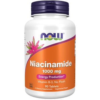 Suplemento NOW Foods Niacinamida (Vitamina B3) 1000mg - 90 Comprimidos ...