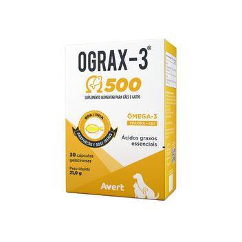Suplemento Nutricional Avert Ograx 3 com 30 Cápsulas 500mg - Ômega 3 ...