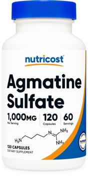 Suplemento Nutricost Agmatina Sulfato 1000mg - 120 Cápsulas ...