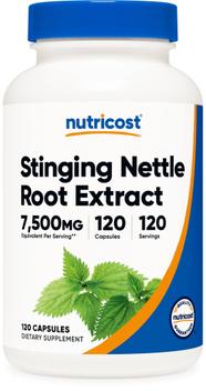 Suplemento Nutricost: extrato de raiz de urtiga, 7500mg, 120 cápsulas ...