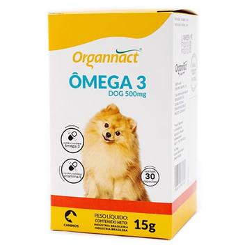 Suplemento Organnact Omega 3 Dog 500Mg 15Gr - 30 capsulas - Ômega 3 ...