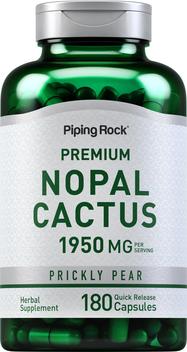 Suplemento Piping Rock Nopal Cactus Capsules 1950 mg 180 unidades ...