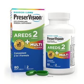 Suplemento PreserVision AREDS 2 Formula + Multivitamínico - 80 Cápsulas ...
