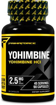 Suplemento PrimaForce Yohimbine HCl 2,5 mg 90 cápsulas - Ômega 3 / Óleo ...